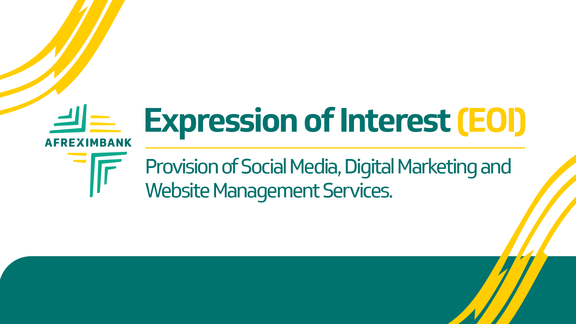INVITATION FOR EXPRESSION OF INTEREST (EOI)SOCIAL MEDIA, DIGITAL ...